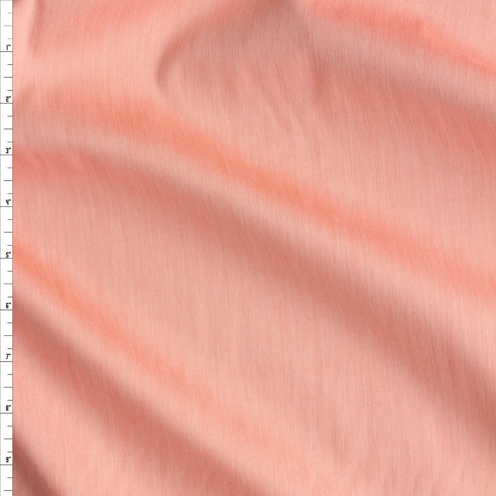 Cali Fabrics Peach Stretch Two Tone Shirting Fabric by the Yard