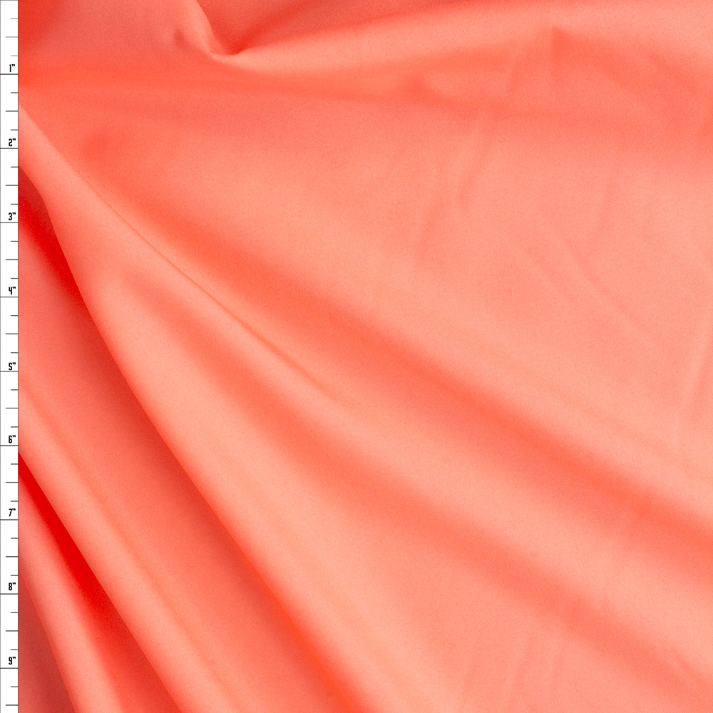 Cali Fabrics Peach Sorbet Polyester Pongee #27489 Fabric by the Yard