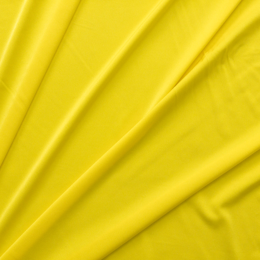 Cali Fabrics Sunbeam Yellow Glossy Nylon/Spandex Fabric by the Yard