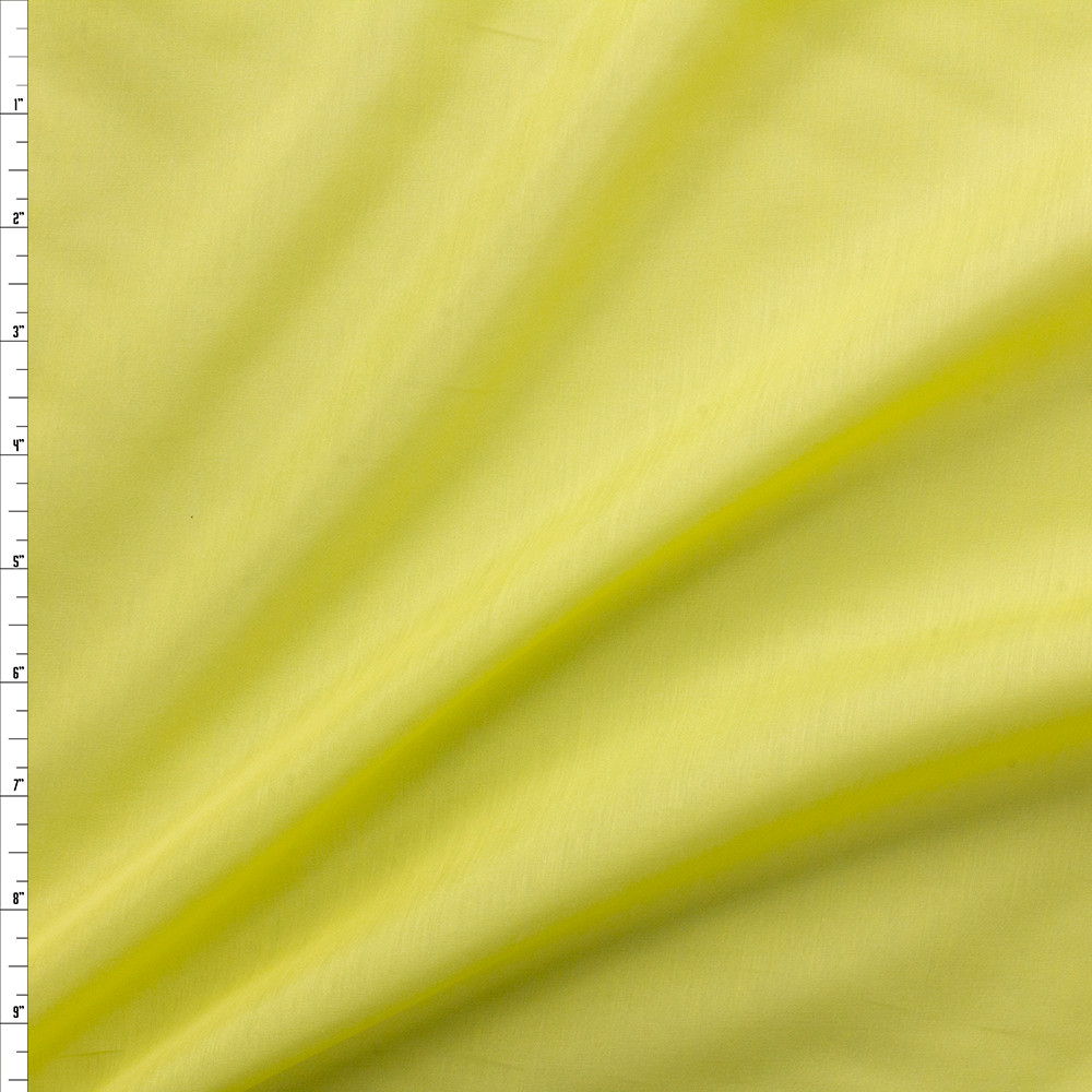 Cali Fabrics Neon Yellow Cotton/Silk Lawn #27813 Fabric by the Yard