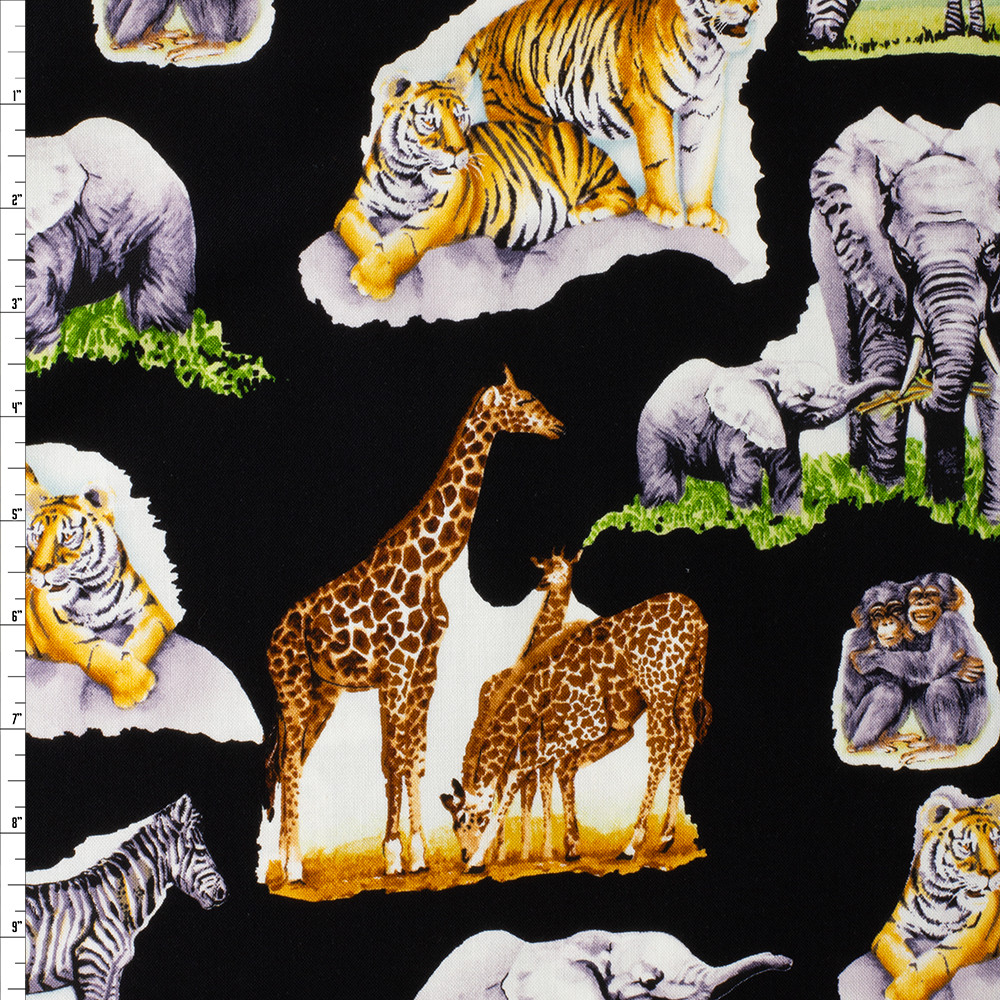 Cali Fabrics Safari Black Quilter’s Cotton From Blank Textiles #27973 ...