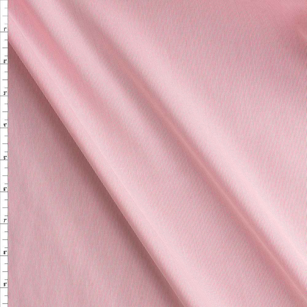 Cali Fabrics Pink And White Vertical Micro Stripe Poly/Cotton Oxford ...