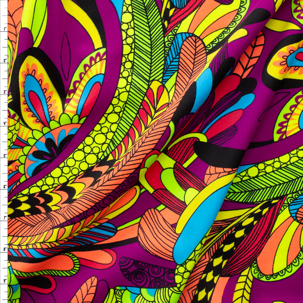 Cali Fabrics Neon Design Burst Designer Nylon/Spandex #28220 Fabric by ...