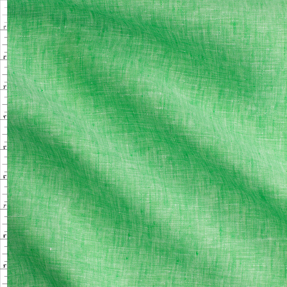 Cali Fabrics Lime Two Tone Linen #28327 Fabric by the Yard