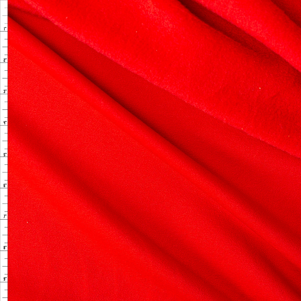 Cali Fabrics Red Polar-Tek Stretch Sweatshirt Fleece #28358 Fabric by ...