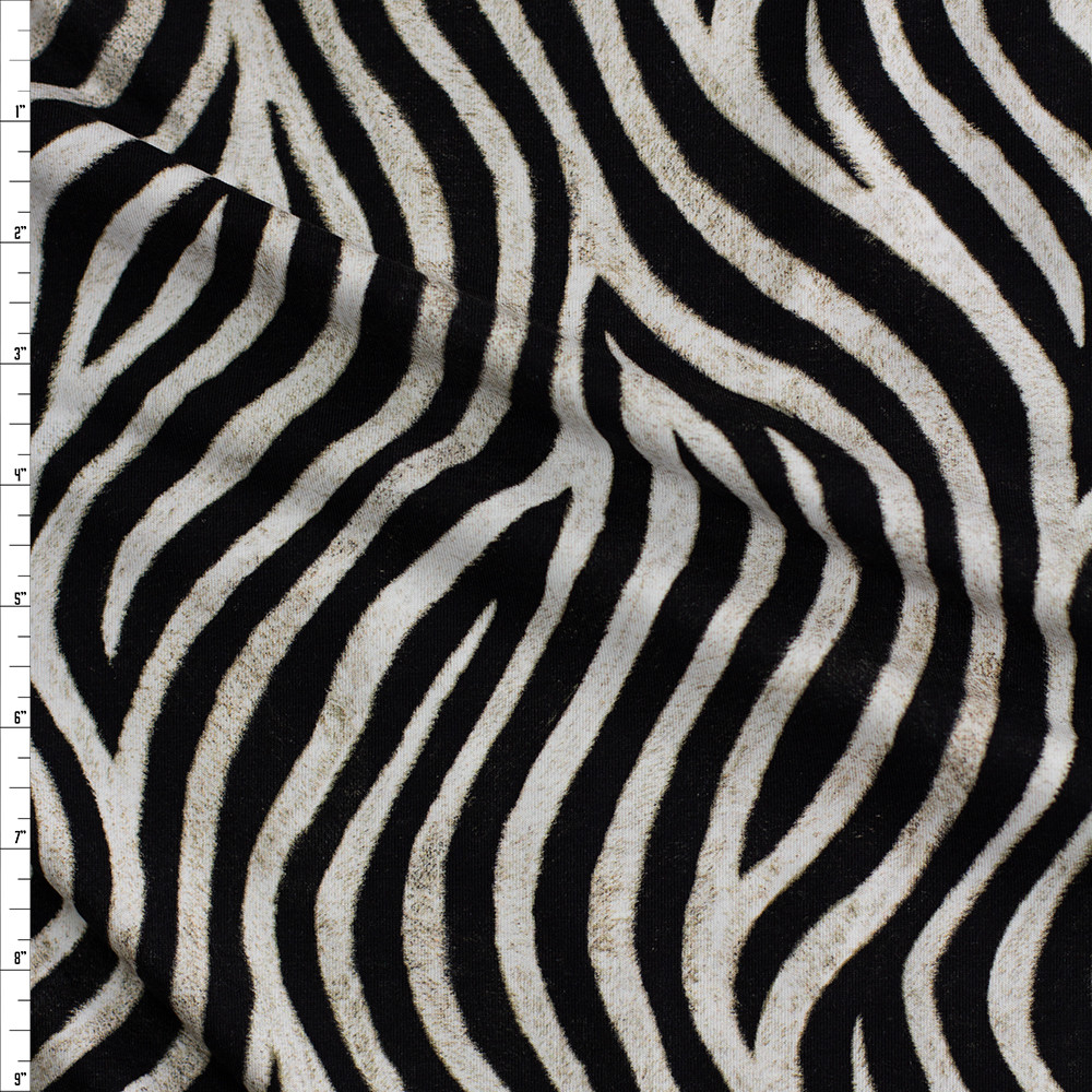 Cali Fabrics Zebra Print Animal Kingdom Cotton/Spandex Knit From Robert ...