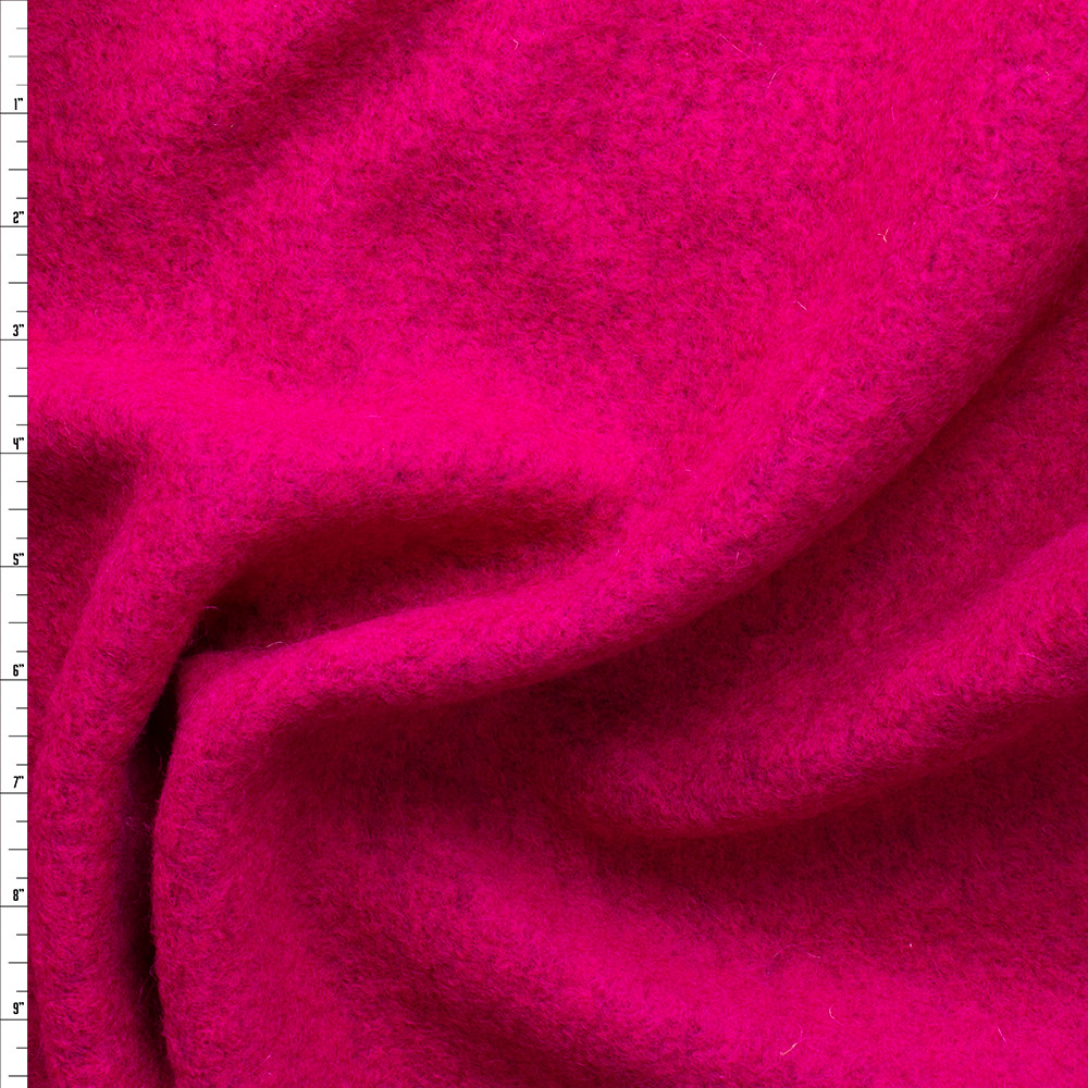 Cali Fabrics Jewel Tone Magenta Designer Italian Boiled Wool #28563 ...