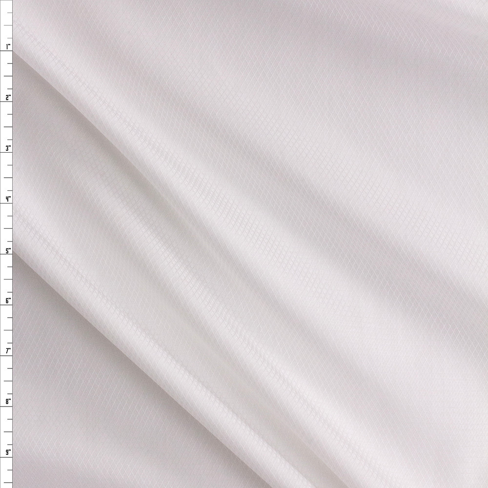 Cali Fabrics White On White Diamond Jacquard Fine Italian Shirting ...