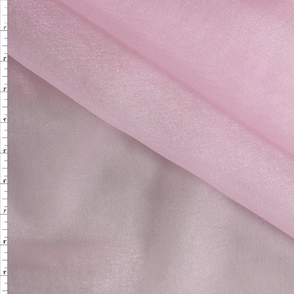 Cali Fabrics Pink Japanese Crystal Organza #28744 Fabric by the Yard