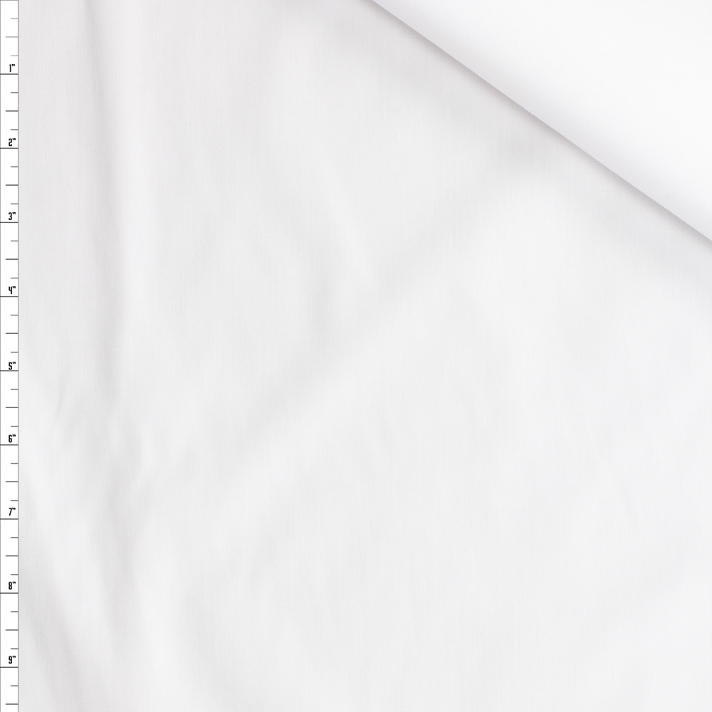Cali Fabrics White Poly/Cotton Broadcloth #29007 Fabric by the Yard