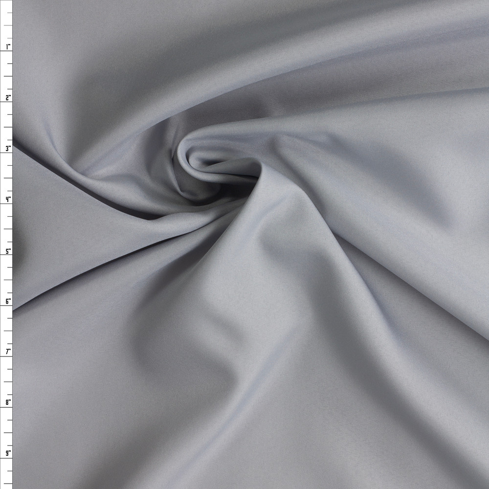 Cali Fabrics Silver Polyester Pongee #29342 Fabric by the Yard