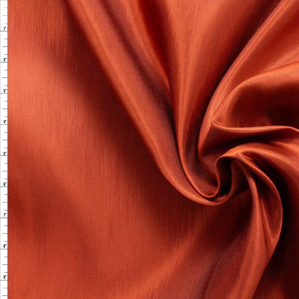 Cali Fabrics Rust Valencia Linen/Silk Blend #29724 Fabric by the Yard