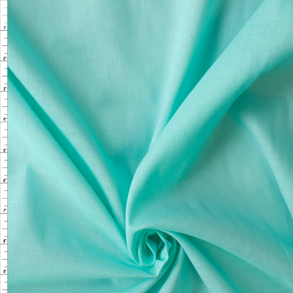 Cali Fabrics Mint Cotton Lawn #29820 Fabric by the Yard