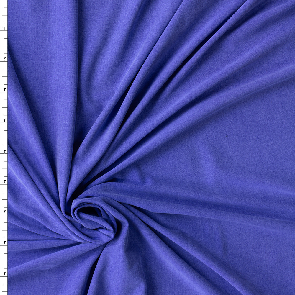 Cali Fabrics Royal Blue Sand Washed Tencel Knit #29875 Fabric by the Yard