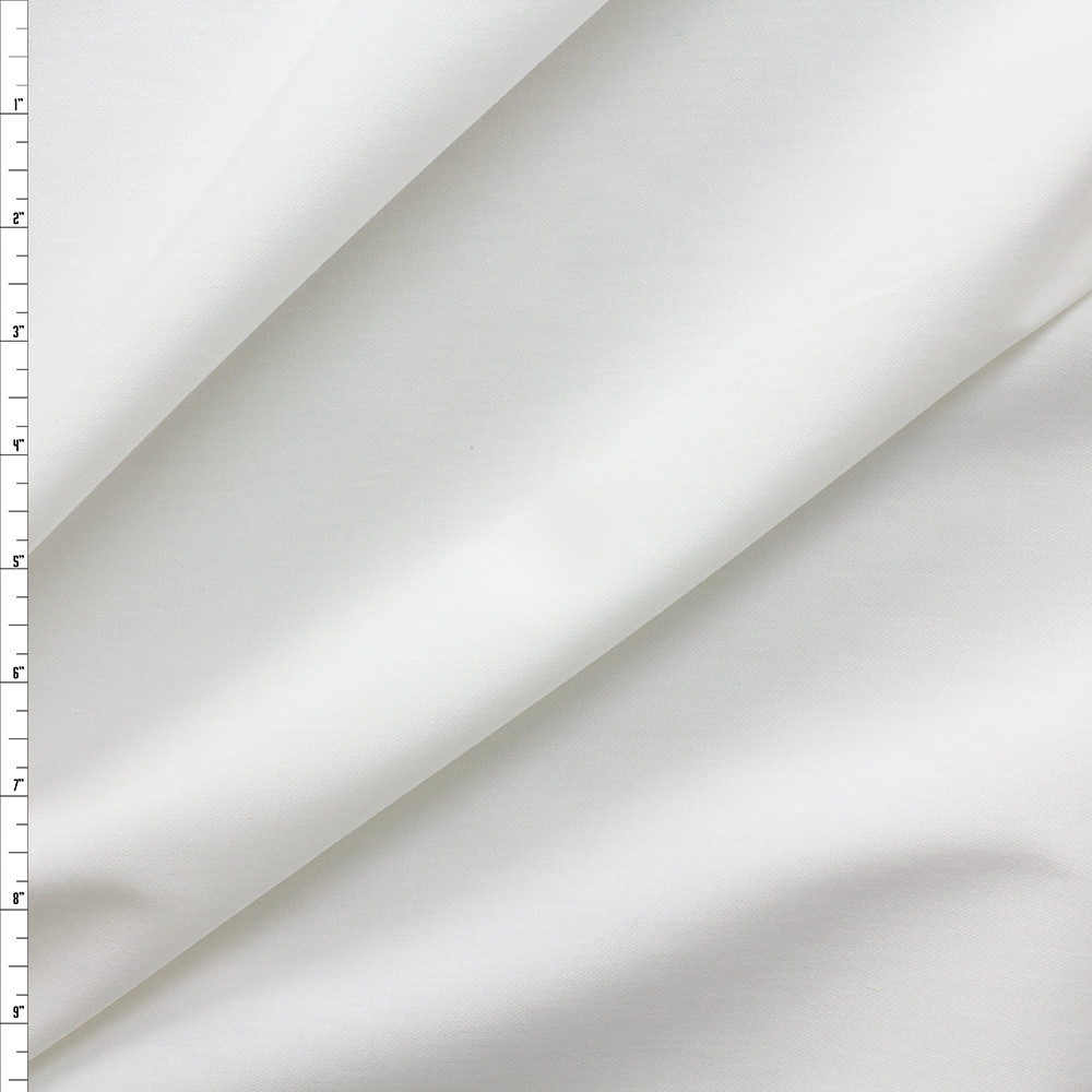 Cali Fabrics White Lightweight Cotton Twill #29923 Fabric by the Yard
