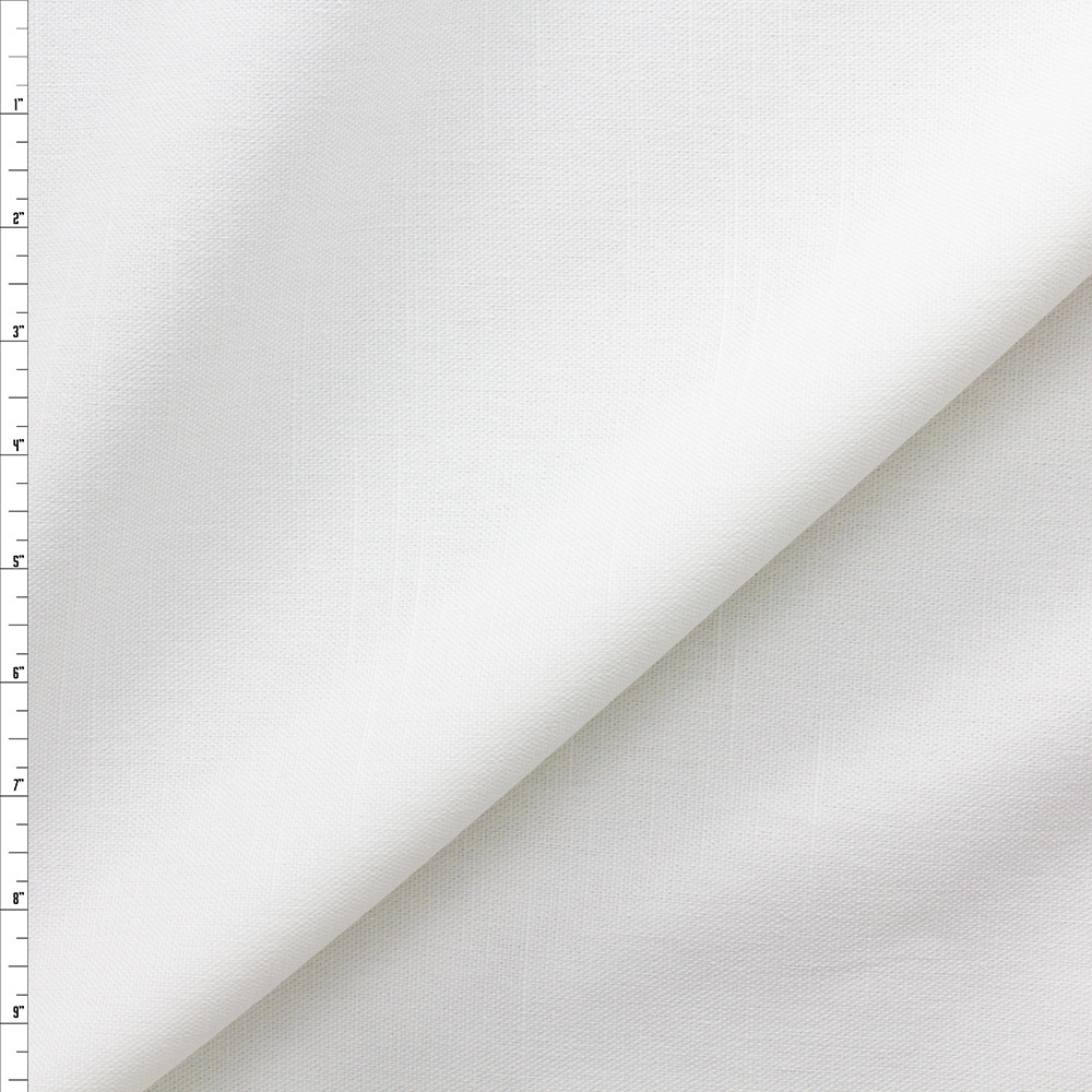 Cali Fabrics White Cotton Slub Canvas #29925 Fabric by the Yard