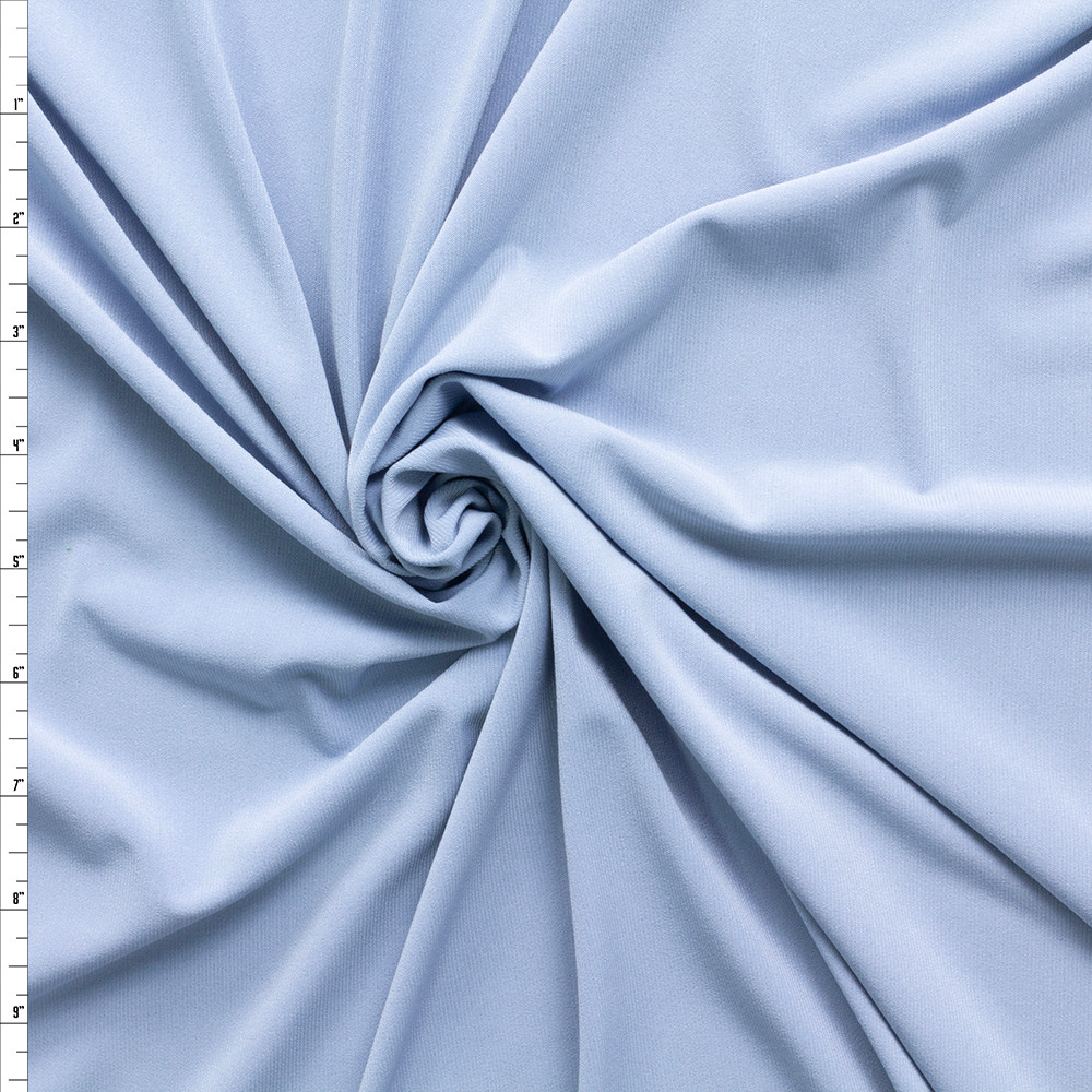 Cali Fabrics Sky Blue Midweight Stretch ITY Knit #30169 Fabric by the Yard