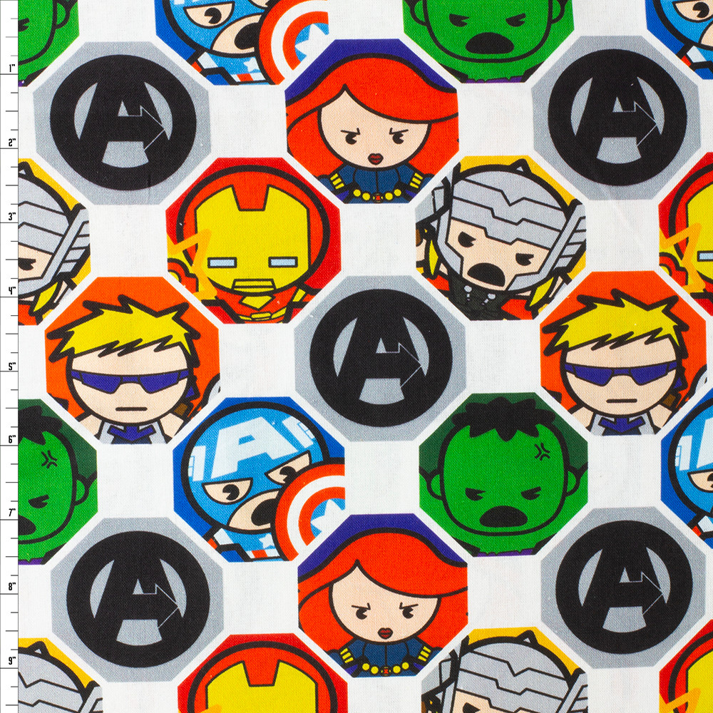 Cali Fabrics Avengers Hex Grid Quilter’s Cotton from Spring Creative ...