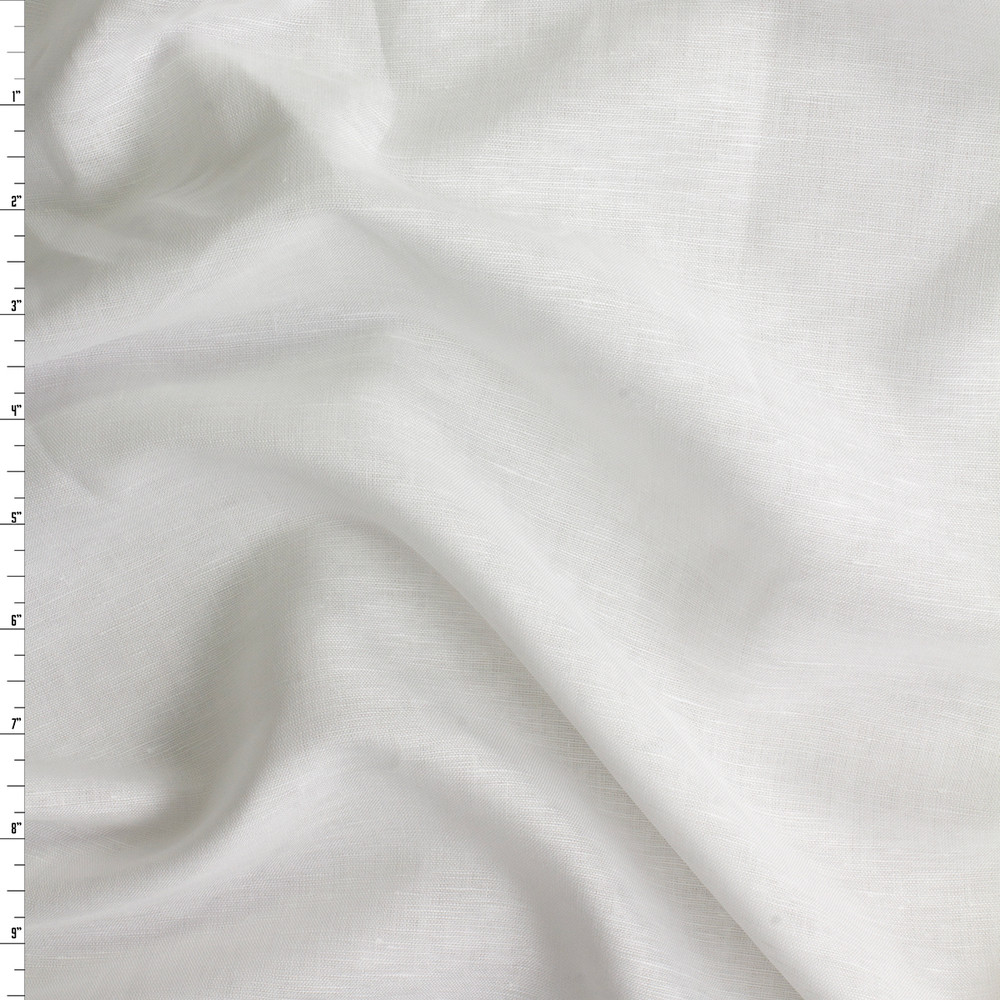 Cali Fabrics White Linen #30587 Fabric by the Yard