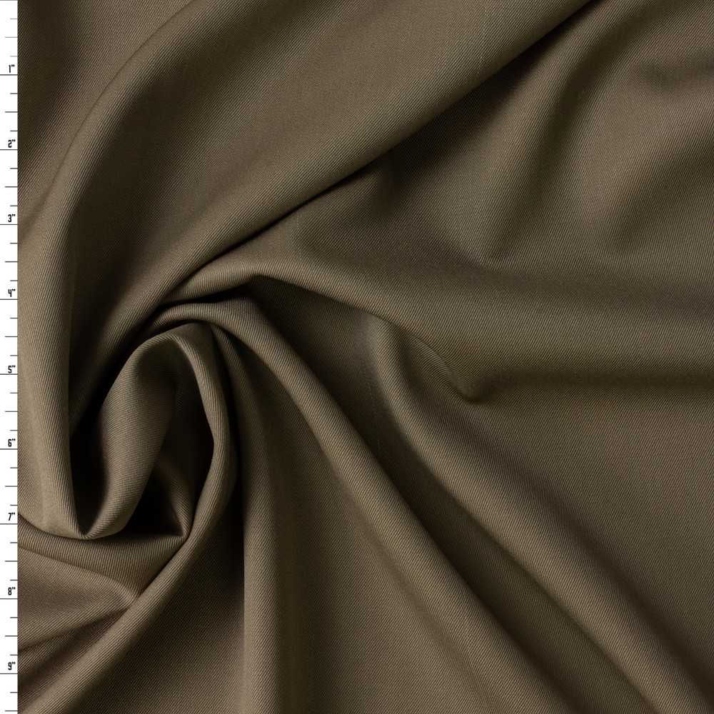 Cali Fabrics Tan Wool Suiting #30831 Fabric by the Yard