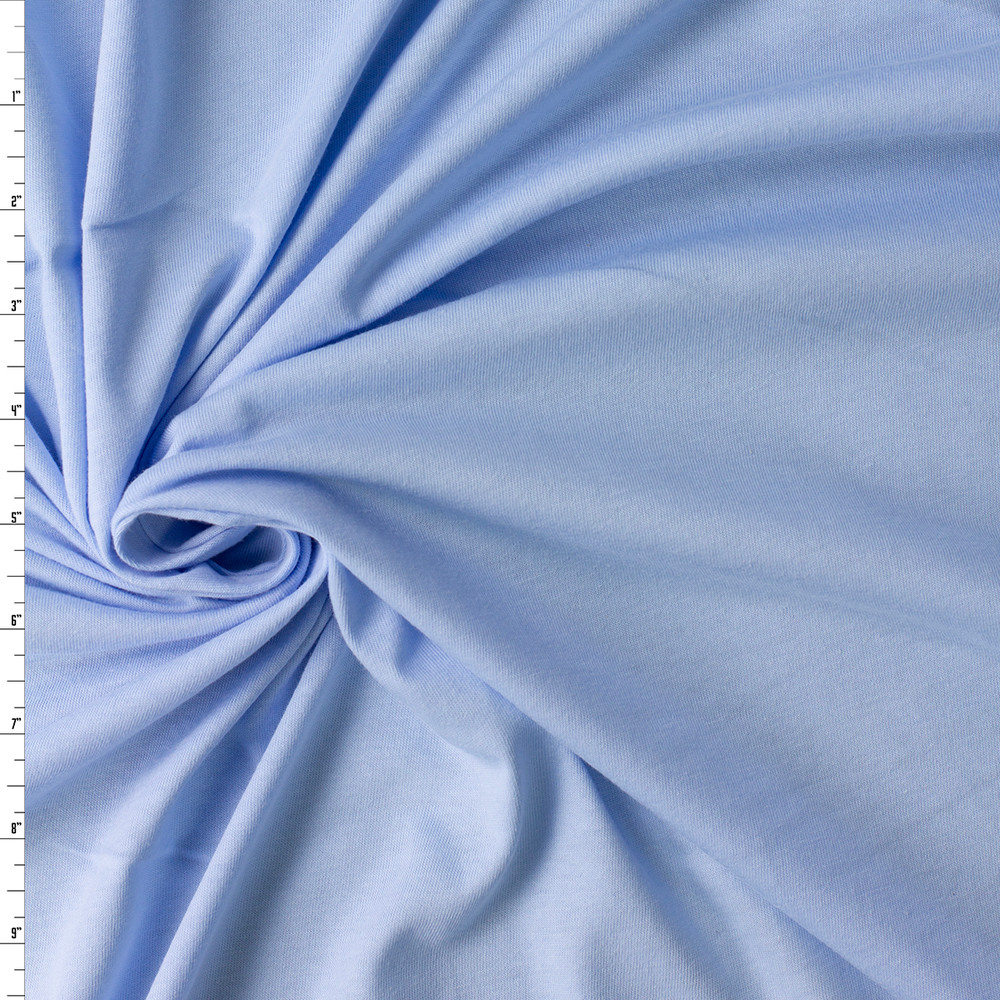 Cali Fabrics Baby Blue USA Made Cotton Baby Jersey Knit #31001 Fabric ...