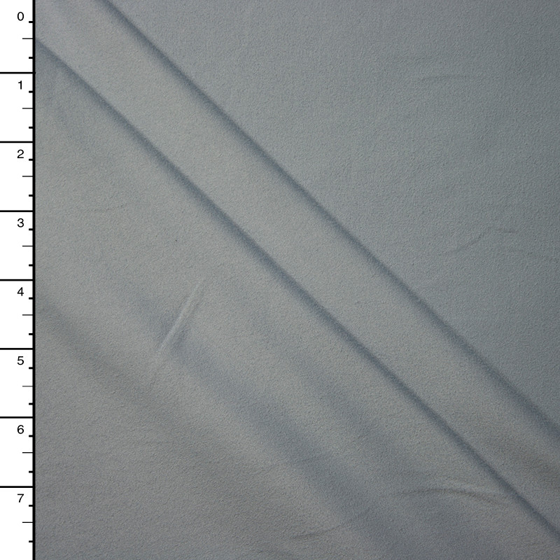Cali Fabrics Light Grey Double Brushed Poly Spandex Knit Fabric by the Yard