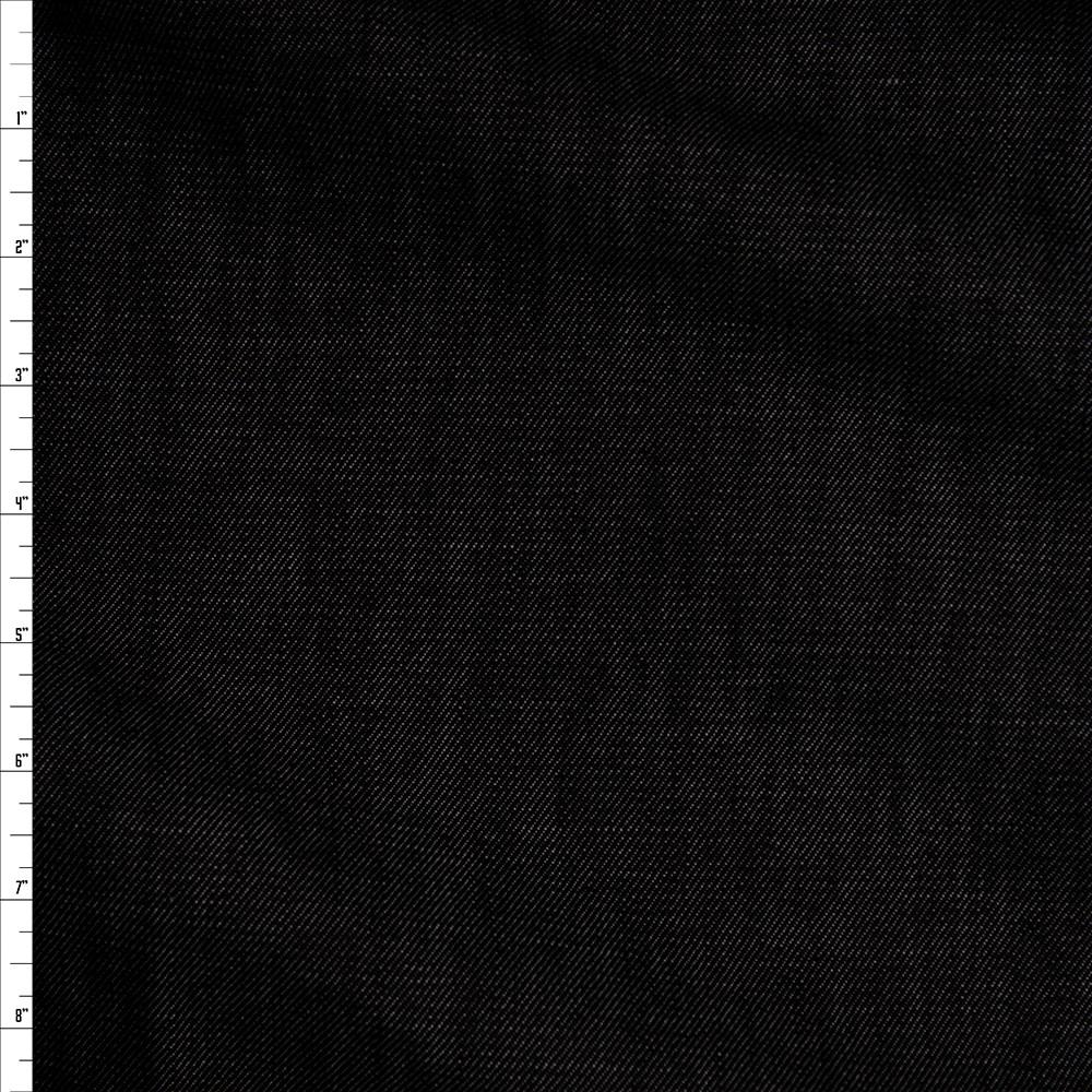 Cali Fabrics Black 10 oz Designer Denim Fabric by the Yard