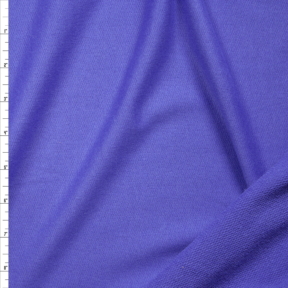 Cali Fabrics Purple Lightweight Cotton French Terry Fabric by the Yard