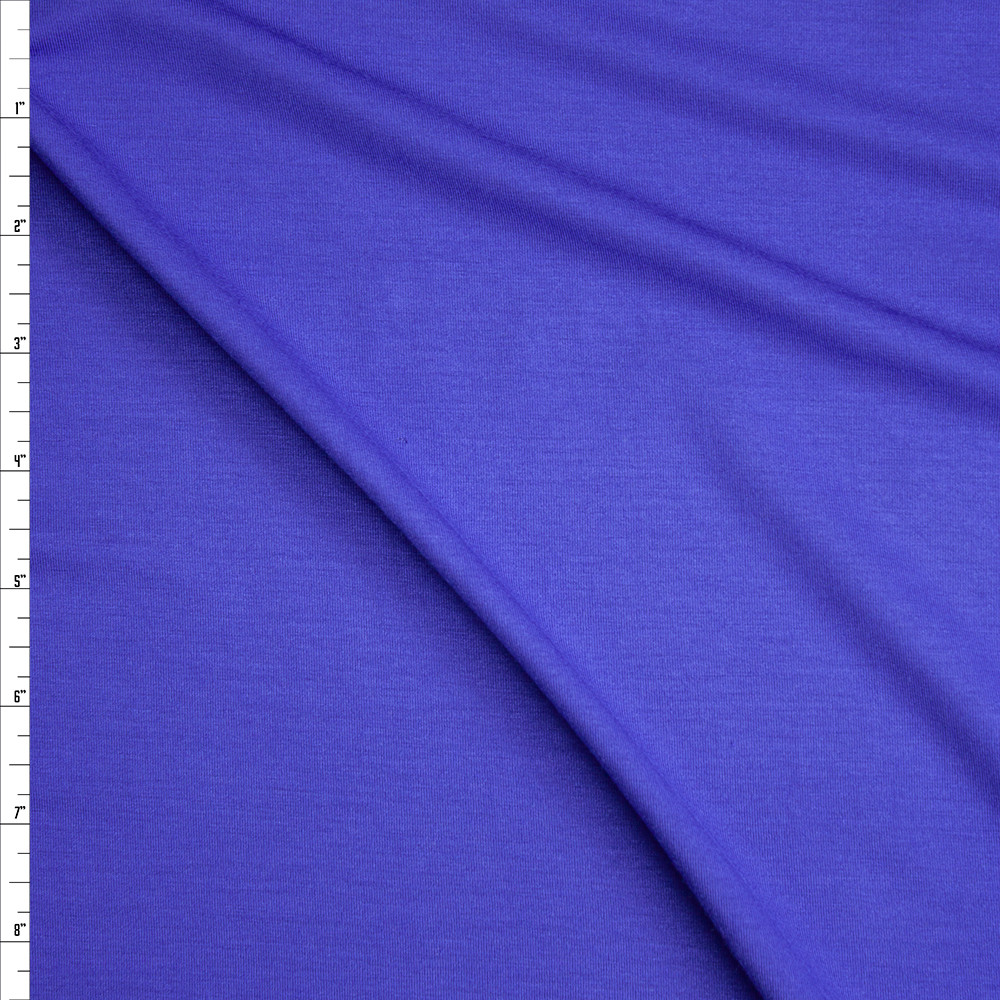 Cali Fabrics Royal Blue Stretch Tencel Jersey Knit Fabric by the Yard
