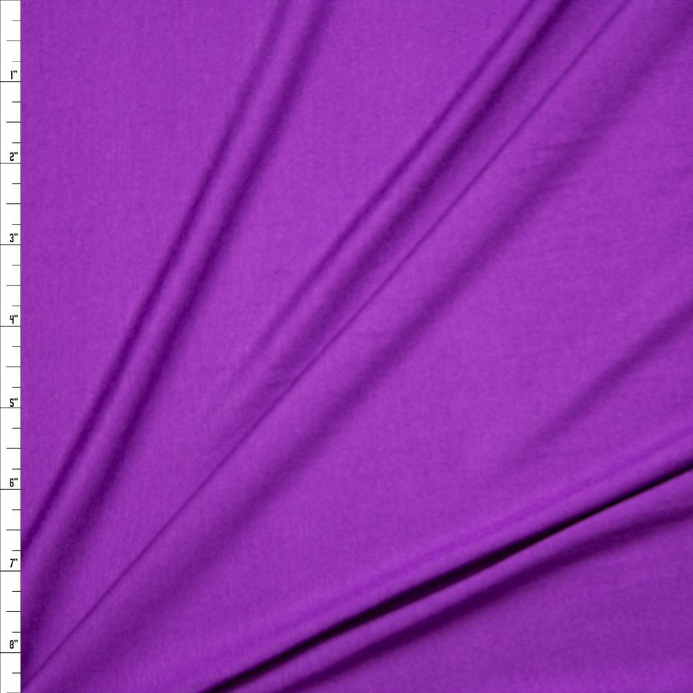 Cali Fabrics Purple Stretch Modal Jersey Knit Fabric by the Yard