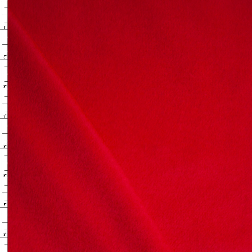 Cali Fabrics Solid Red Designer Wool Coating Fabric by the Yard