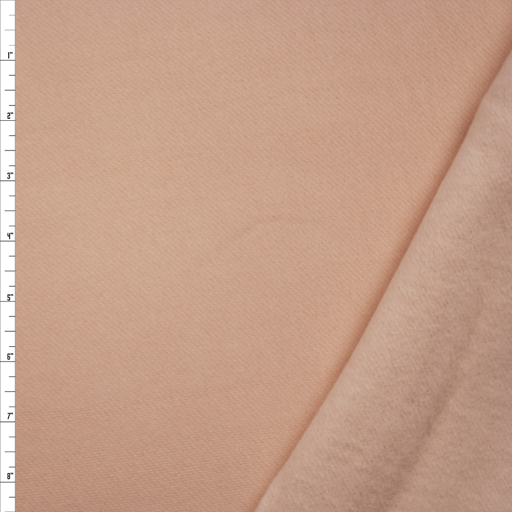 Cali Fabrics Peach Heavy Cotton Sweatshirt Fleece Fabric by the Yard