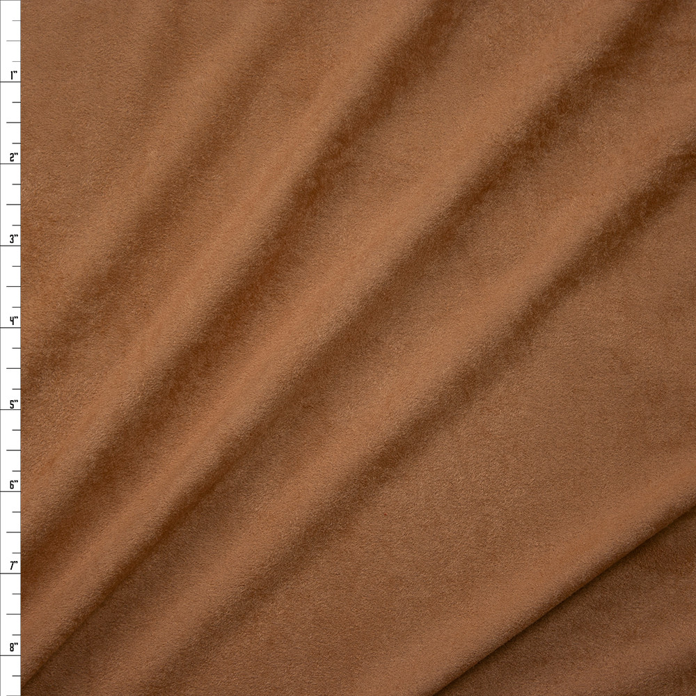 Cali Fabrics Tan Lightweight Designer Stretch Suede Fabric by the Yard