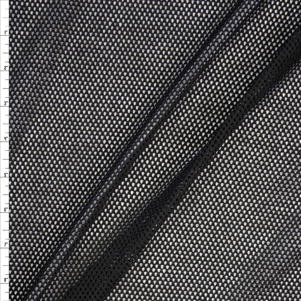 Cali Fabrics Black Stretch Net Fabric by the Yard