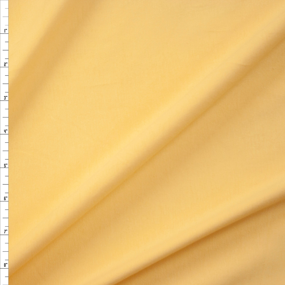 Cali Fabrics Butter Yellow Stretch Cotton/Spandex Jersey Knit Fabric by ...