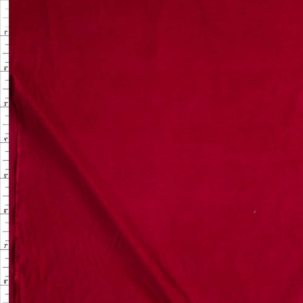 Cali Fabrics Dark Red Baby Wale Corduroy Fabric by the Yard