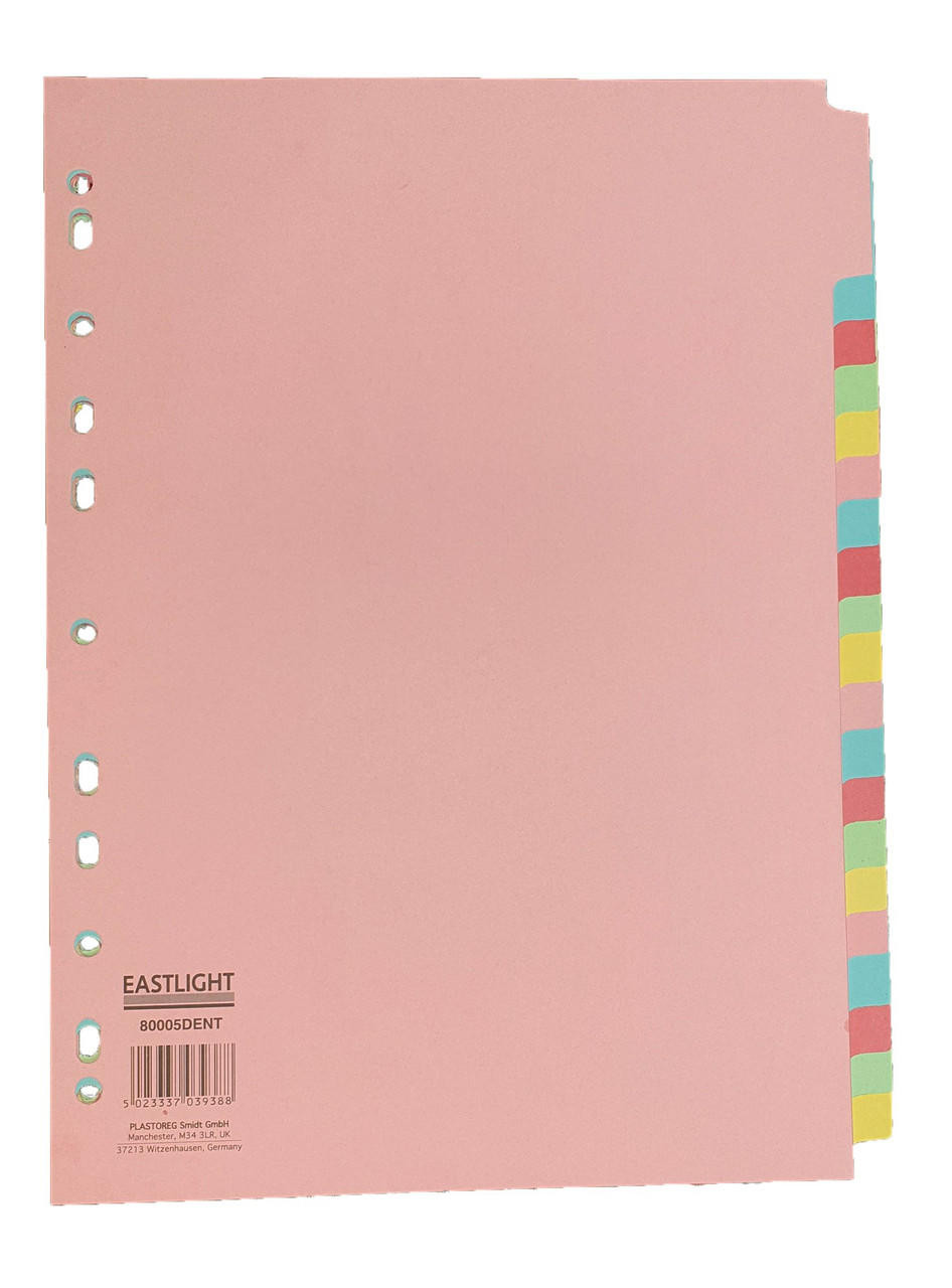 Subject Divider A4 20 Part Pastel - Office Supplies