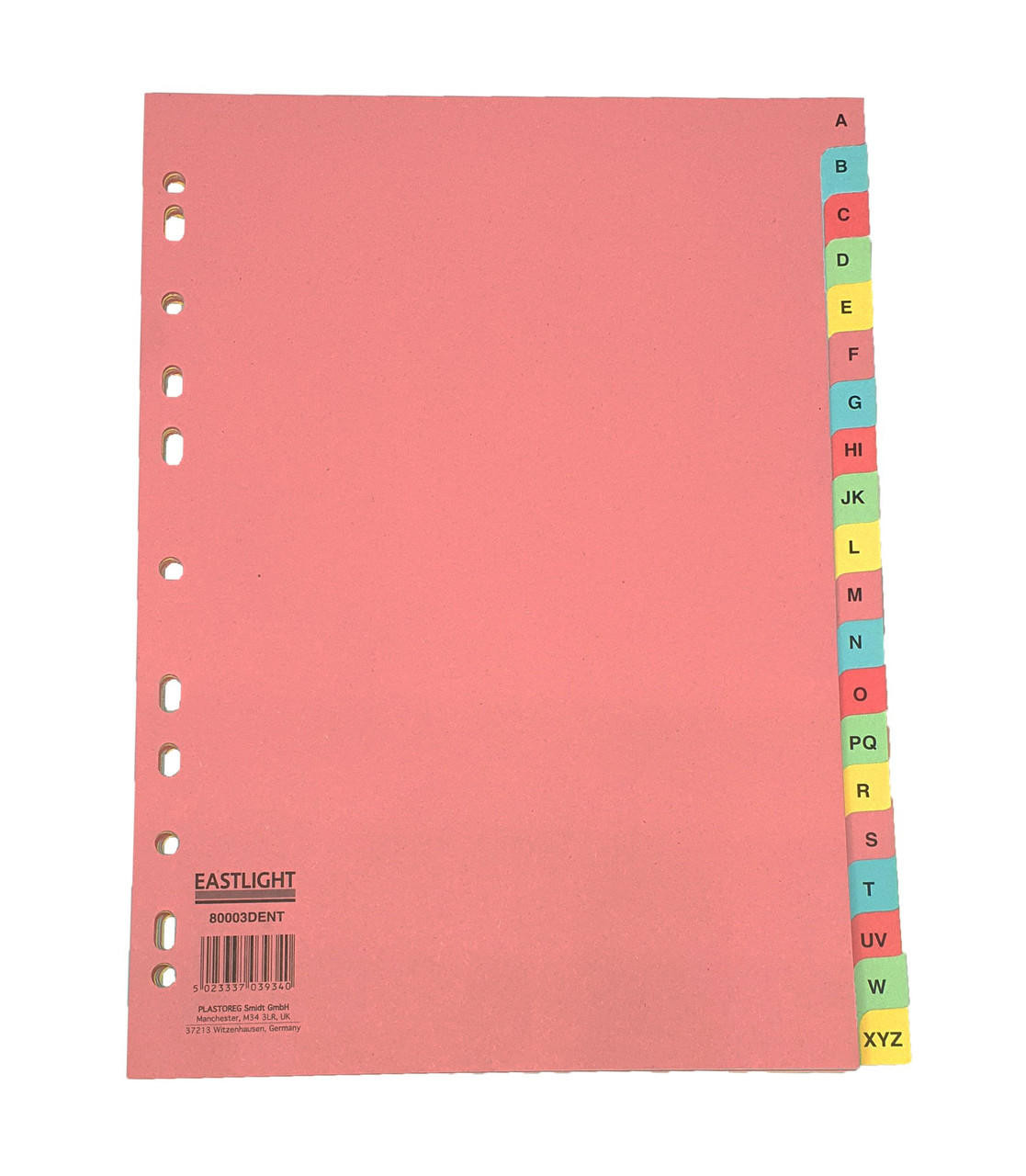 Subject Divider A4 20 Part A-Z Pastel