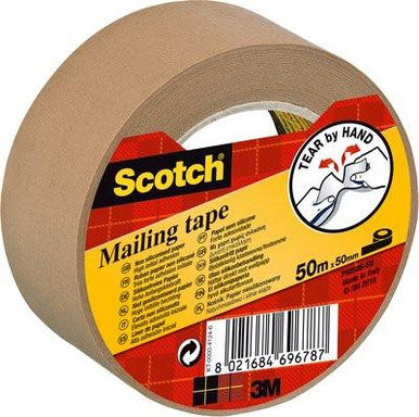 Scotch Paper Tape 50mm x 50m Brown Roll - Cartridge World