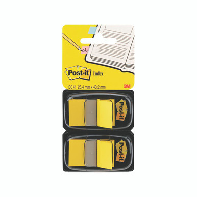 Postit Index Flag Dispenser Ylw PK2 | Cartridge World