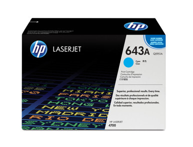 HP 643A Original Cyan Toner Cartridge (Q5951A)