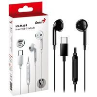 Genius HS-M365B USB-C In-Ear Wired Earbuds (Black)