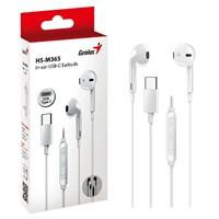 Genius HS-M365W USB-C In-Ear Wired Earbuds (White)