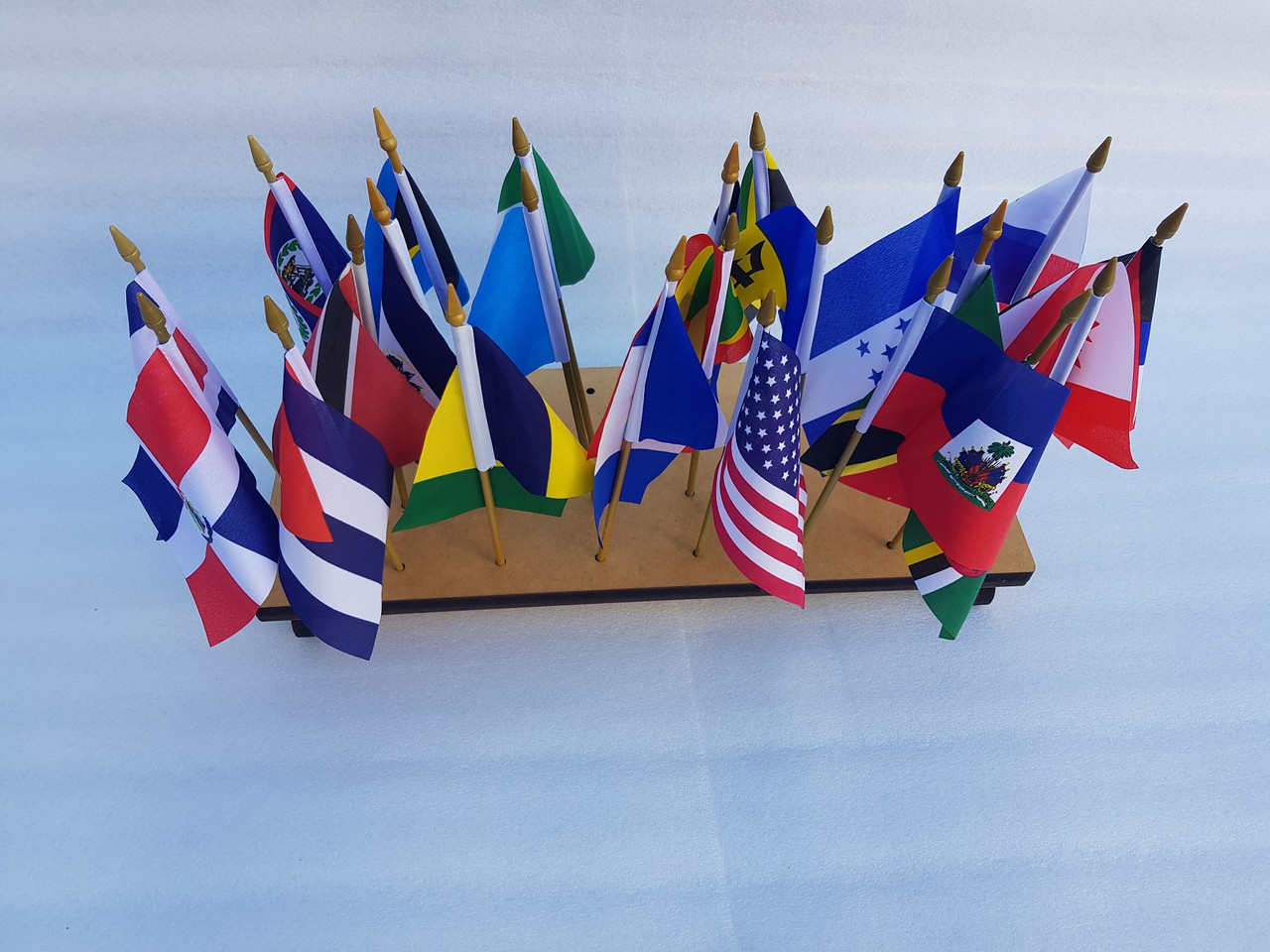 North America 23 Flags with stand - Think Education Supplies