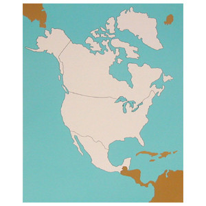 Control chart of North America , unlabeled - Think Education Supplies