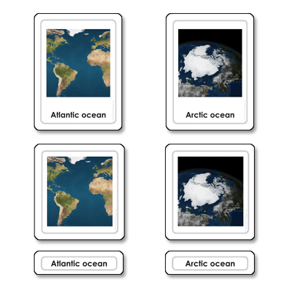 World Oceans - 3 Part Cards - Think Education Supplies