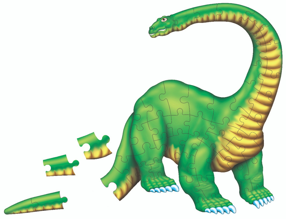 Brontosarus Wooden Floor Puzzle-50 pieces - Think Education Supplies