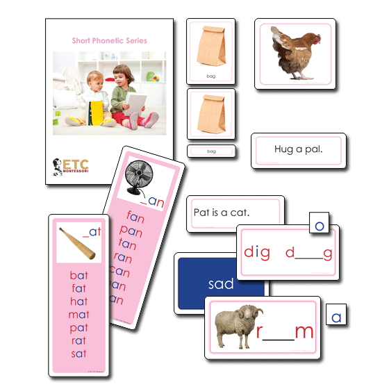 Phonics Reading Series (Pink) A4 size PVC with Objects - Think ...