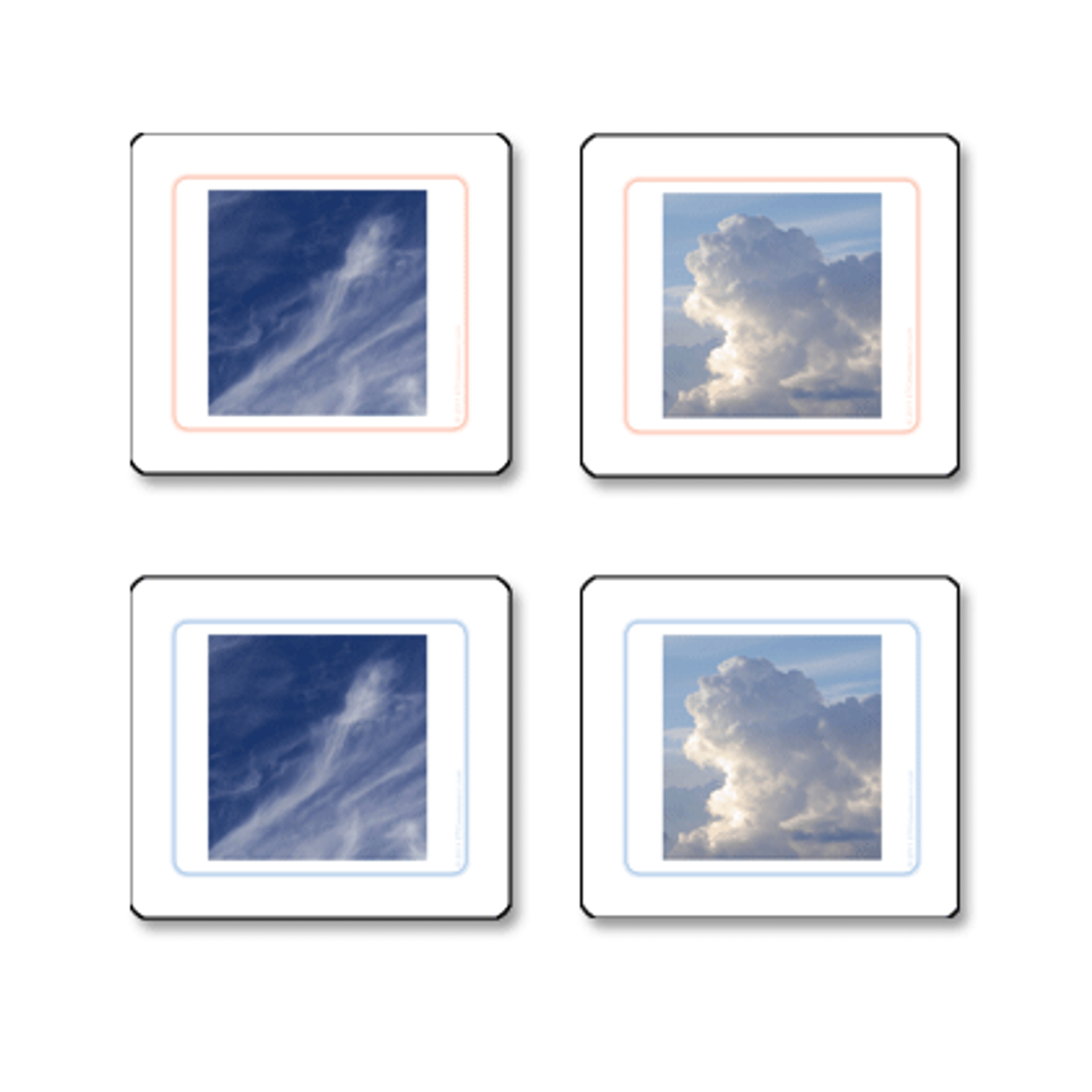 Types of clouds matching cards - Think Education Supplies
