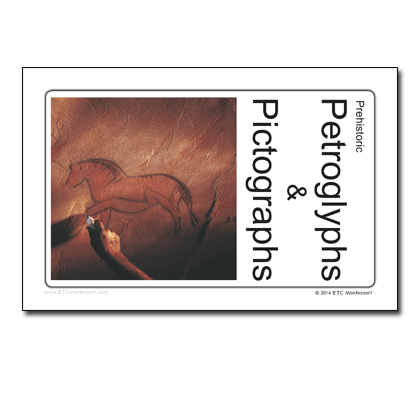 Art study Pre historic animals 12 cards 22x14cm - Think Education Supplies